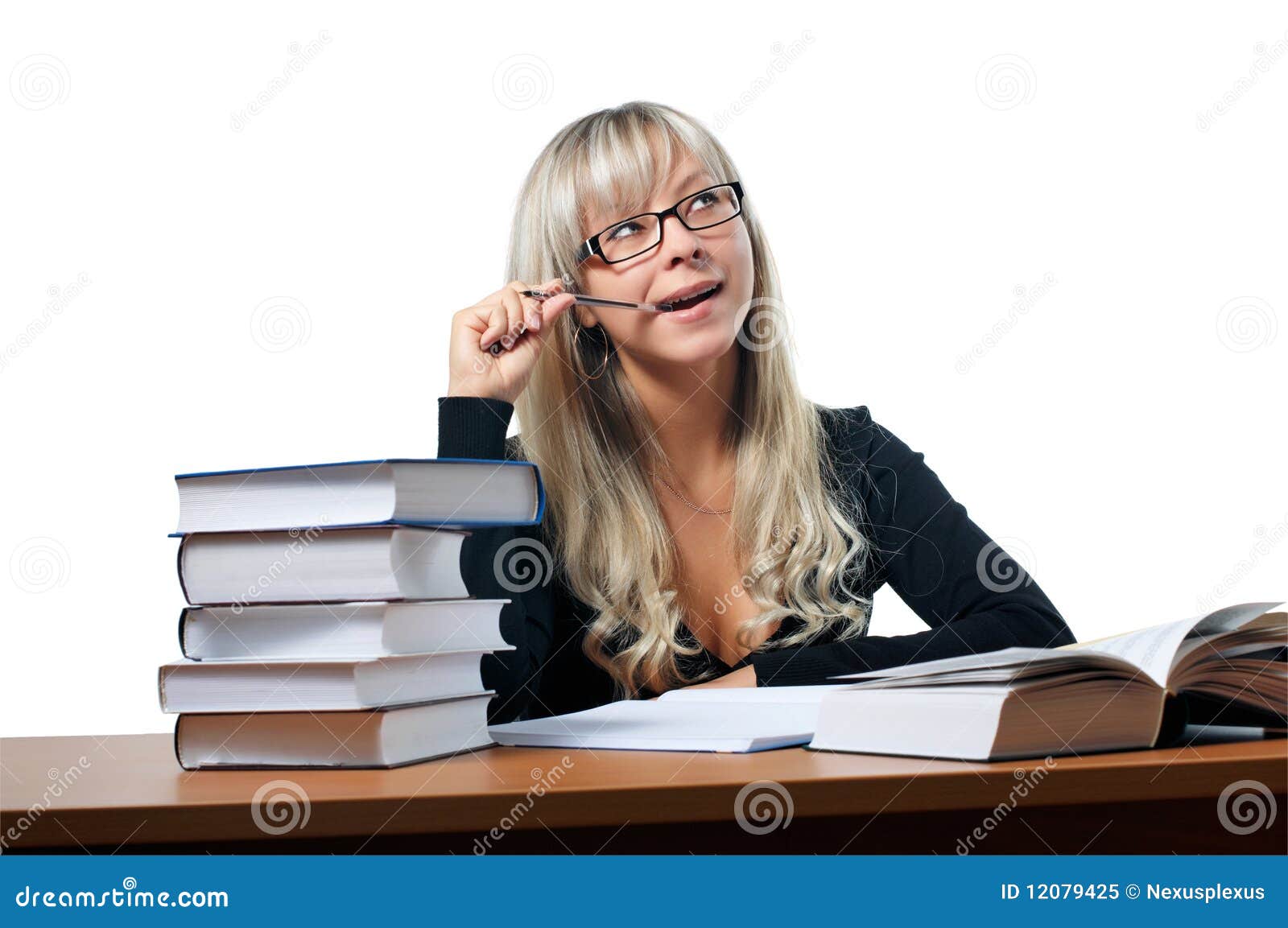 Young study female stock image. Image of money, computer - 12079425