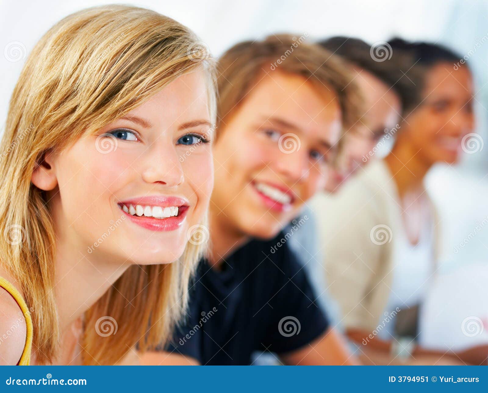 Young study group stock image. Image of fruit, classmates - 3794951