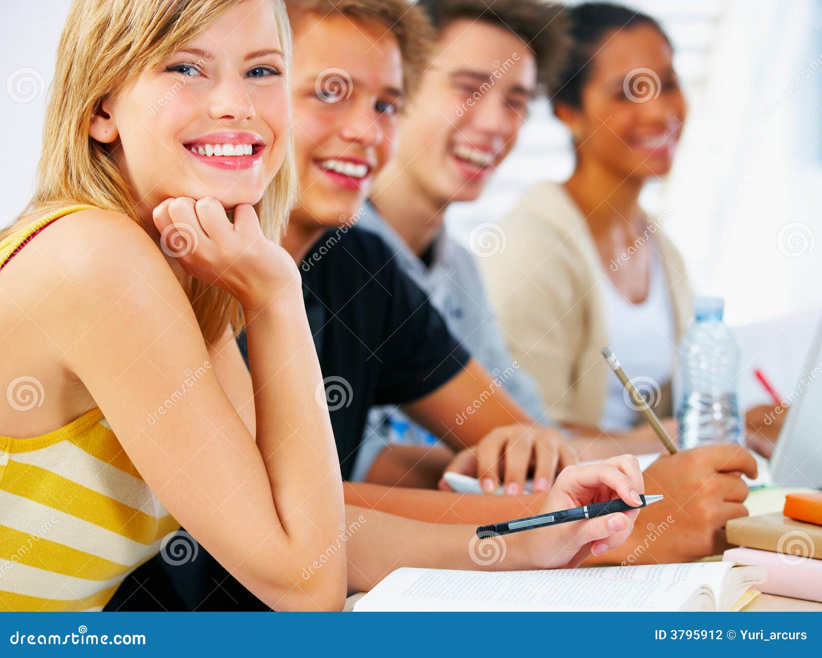 Young study group stock photo. Image of happy, fresh, normal - 3795912