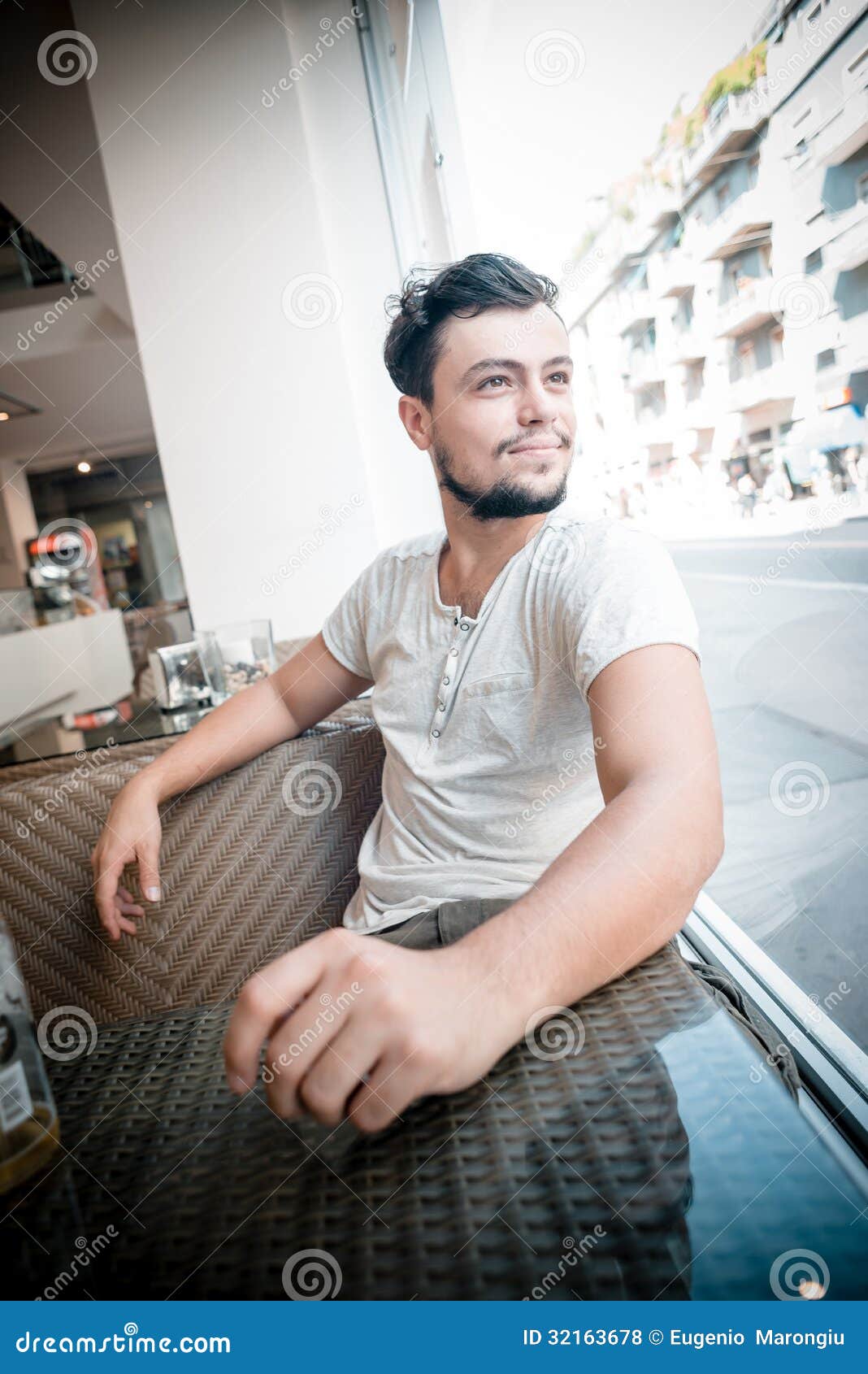 Young Stylish Man at the Bar Stock Photo - Image of everyday, modern ...