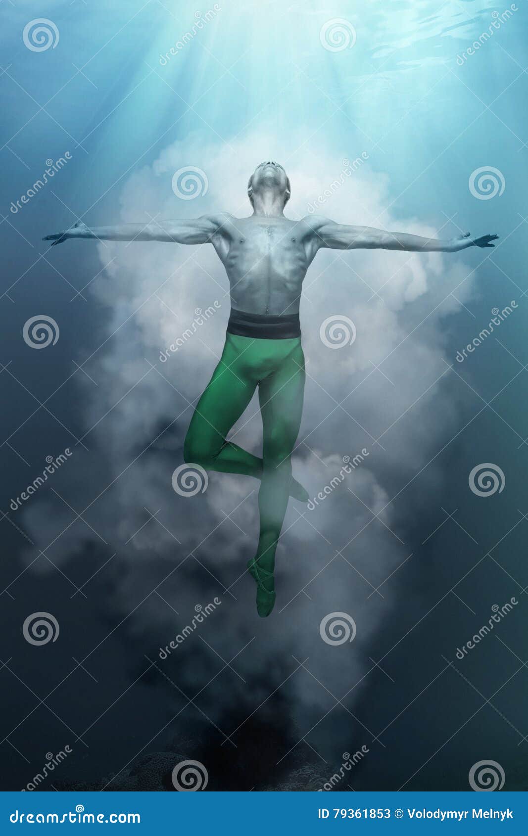 Young and Stylish Modern Ballet Dancer on Fantasy Background Stock ...