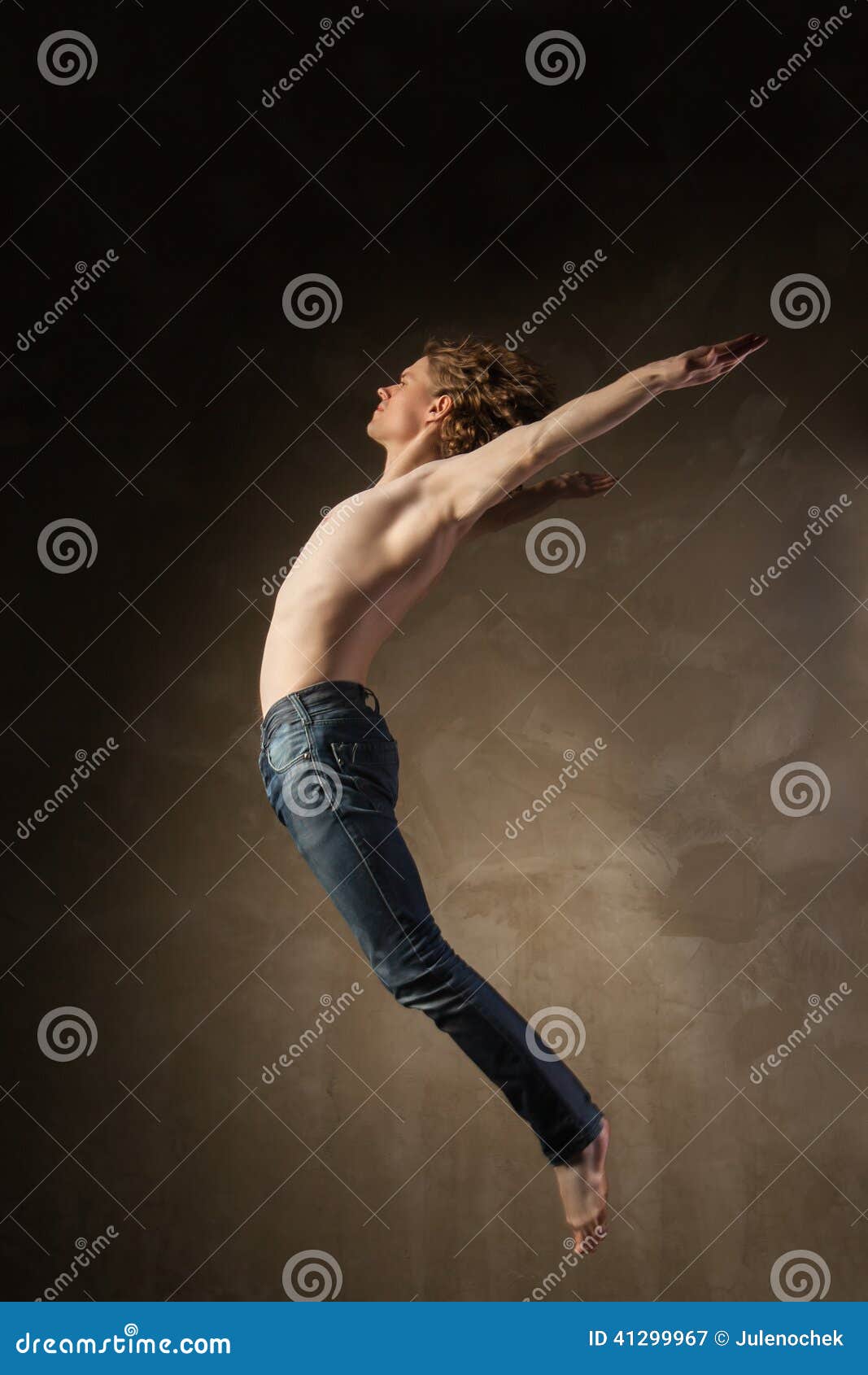 Young and Stylish Modern Dancer on Grey Background Stock Image - Image ...