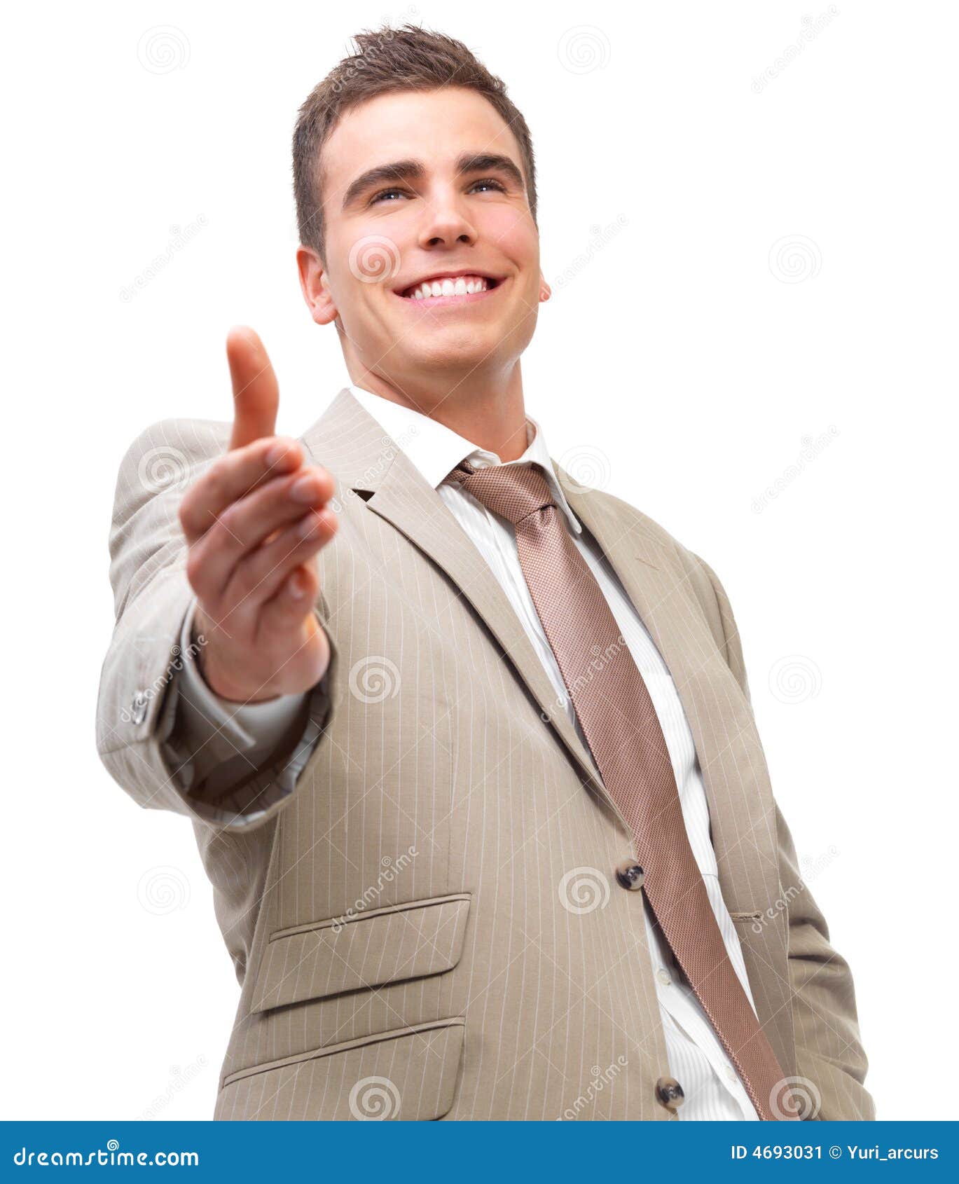 Young Successful Business Man, Hand Shake Stock Image - Image of ...