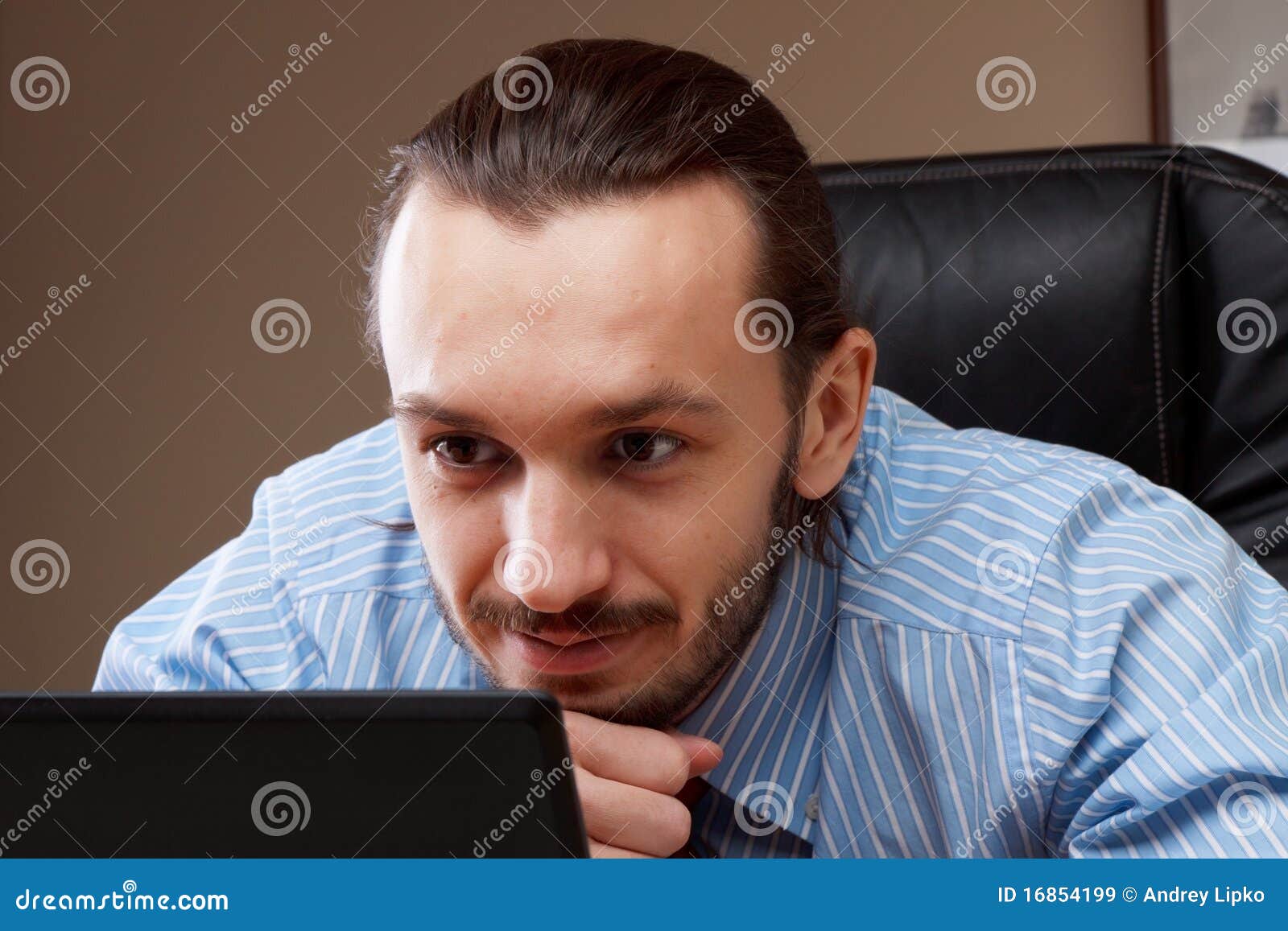 Young Successful Business Man Working at Office Stock Image - Image of ...