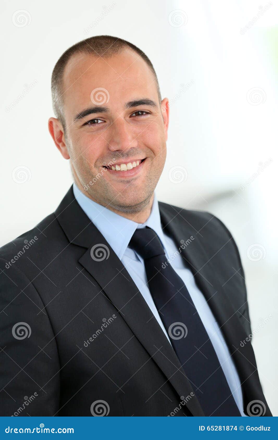 Young Successful Businessman Stock Photo - Image of bald, smart: 65281874
