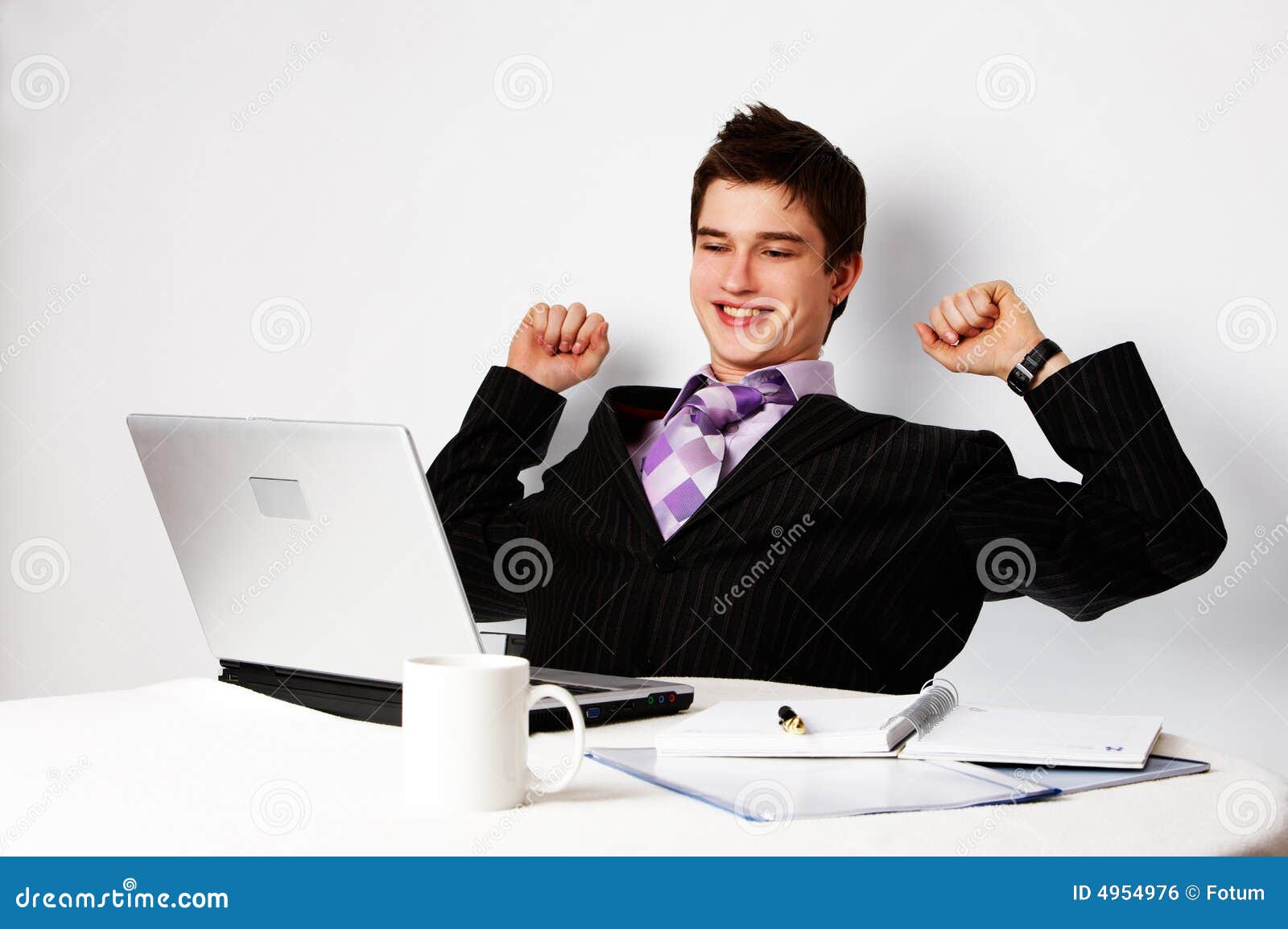 Young Successful Confident Man Stock Photo - Image of administrator ...