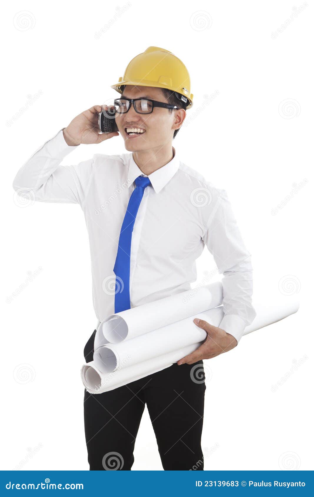 Young successful engineer stock image. Image of construction - 23139683