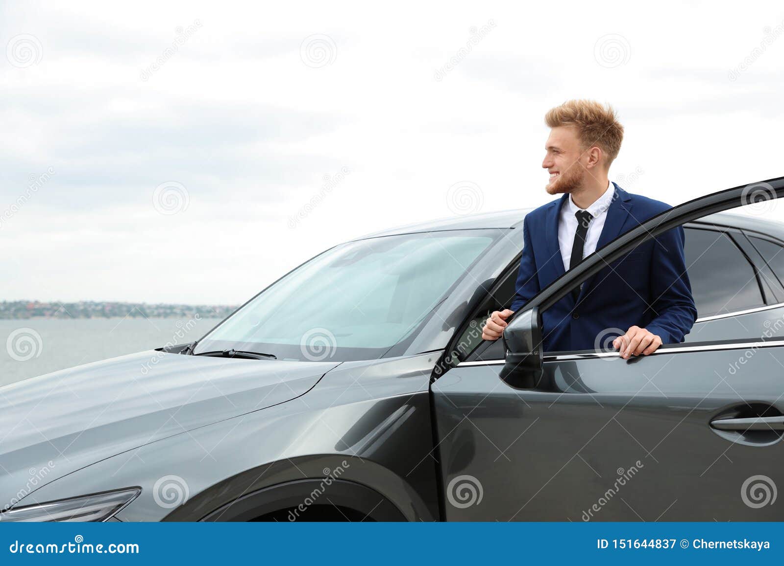 Young Successful Man Near Modern Car Stock Image - Image of caucasian ...