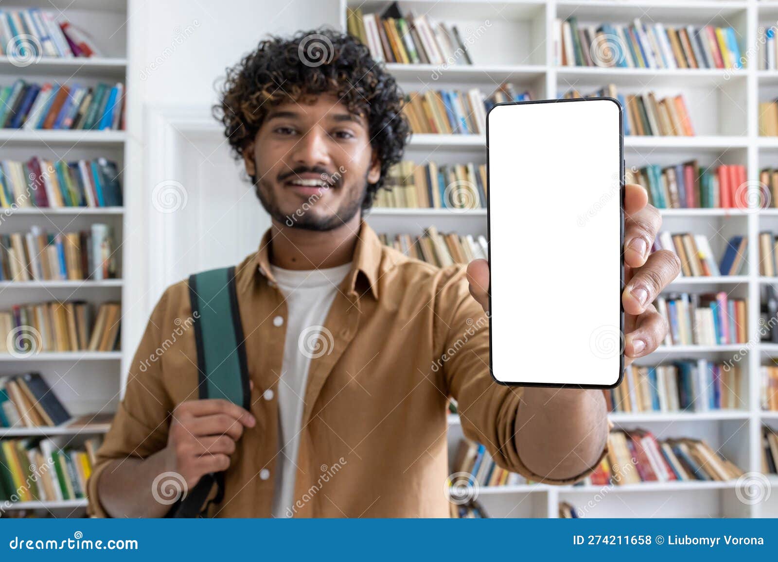 Young Successful Student Studying Inside University Academic Library ...