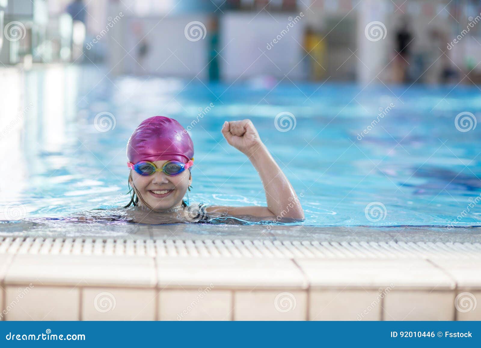 Young and Successful Swimmers Pose Stock Photo - Image of learn, blue ...