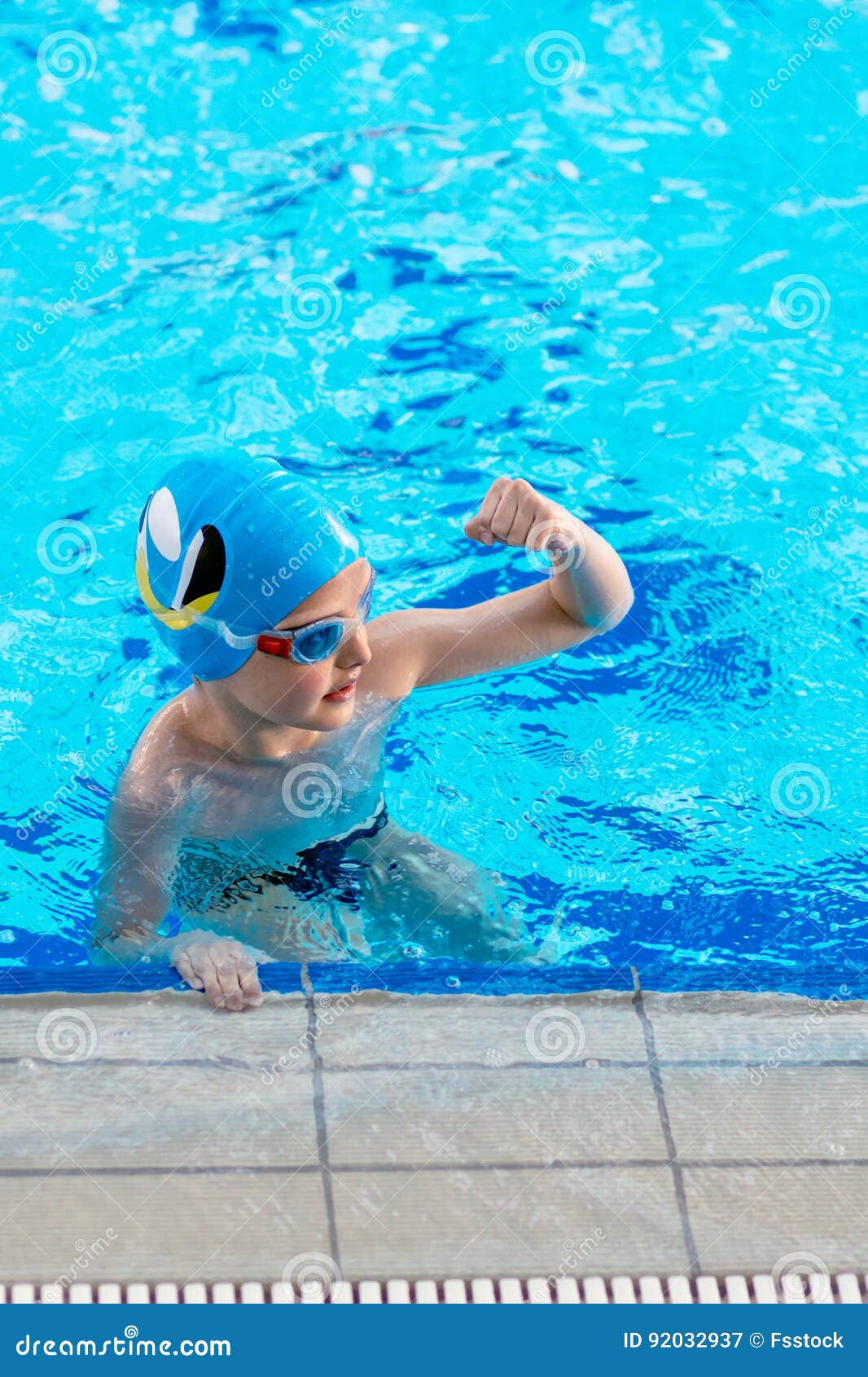Young and Successful Swimmers Pose Stock Image - Image of education ...