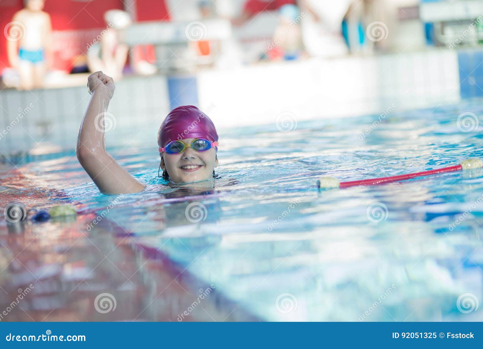 Young and Successful Swimmers Pose Stock Image - Image of face, goggles ...