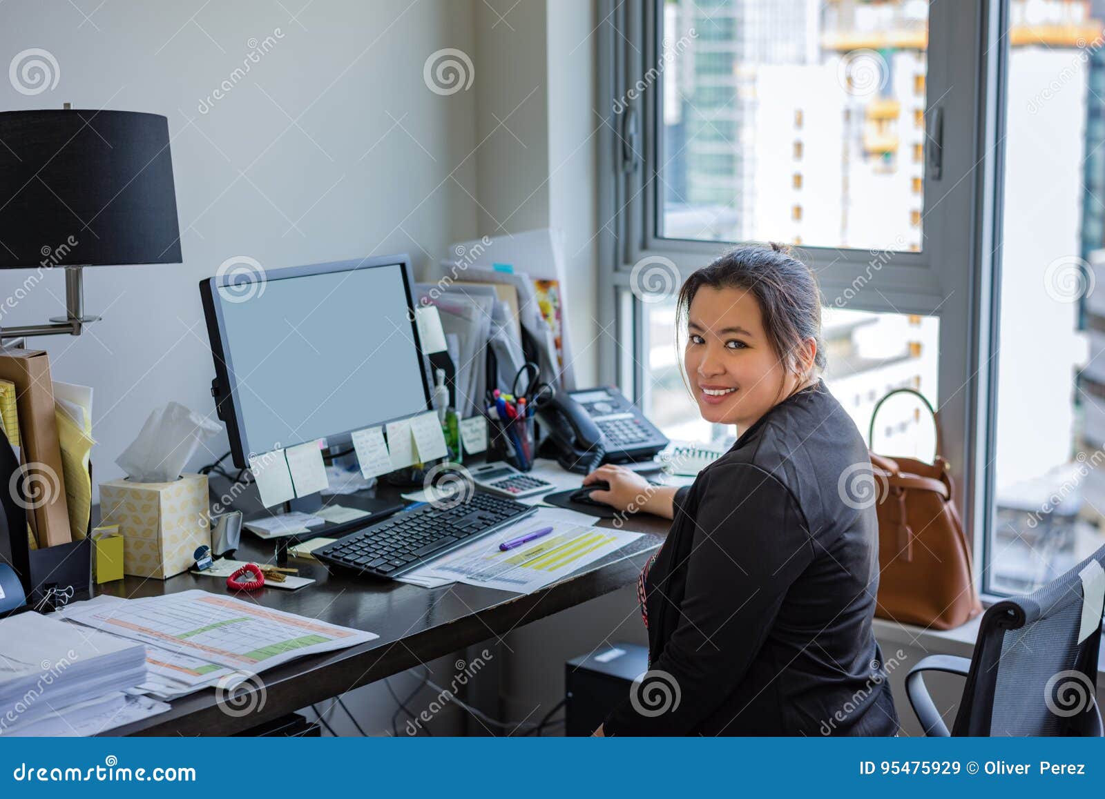 Young Successful Woman Executive Smiling Stock Image - Image of dressed ...