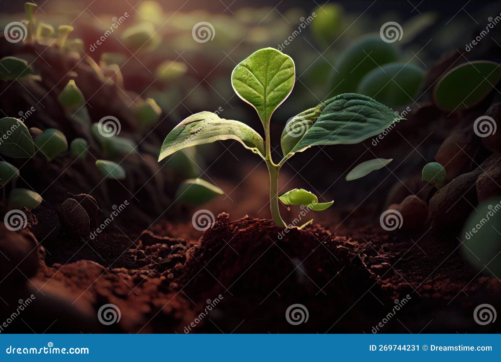 Young Summer Squash Plant Sprouting First Genuine Leaf, Majestically ...