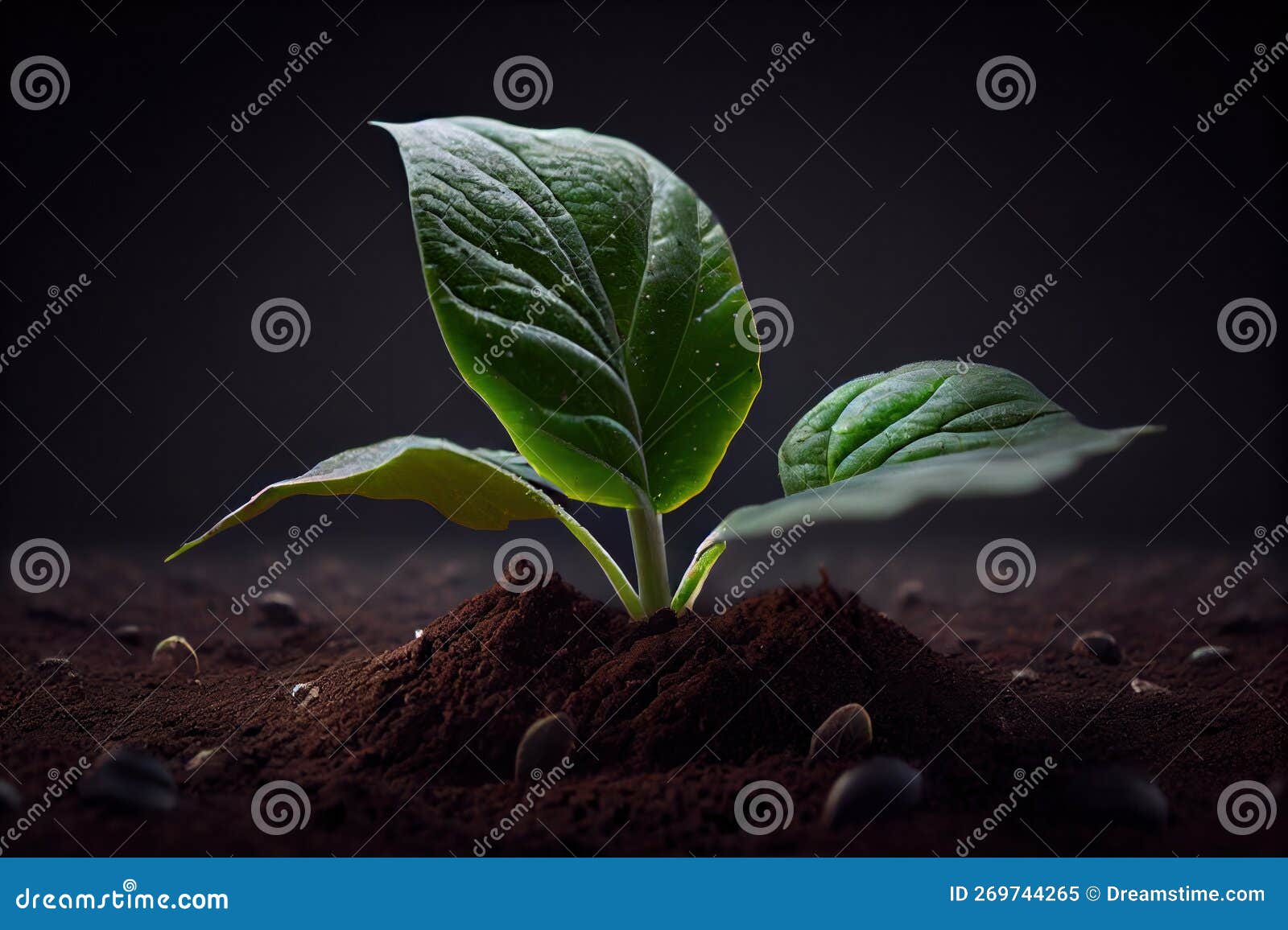 Young Summer Squash Plant Sprouting First Genuine Leaf, Majestically ...