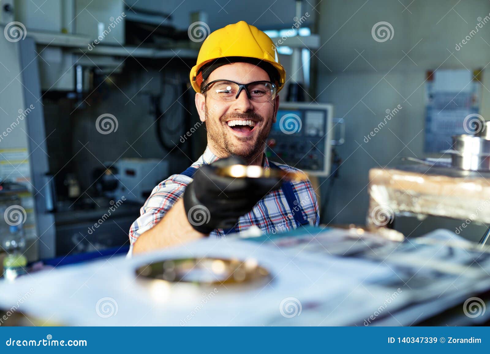 Supervisor Doing Quality Control and Production Check in Factory Stock ...