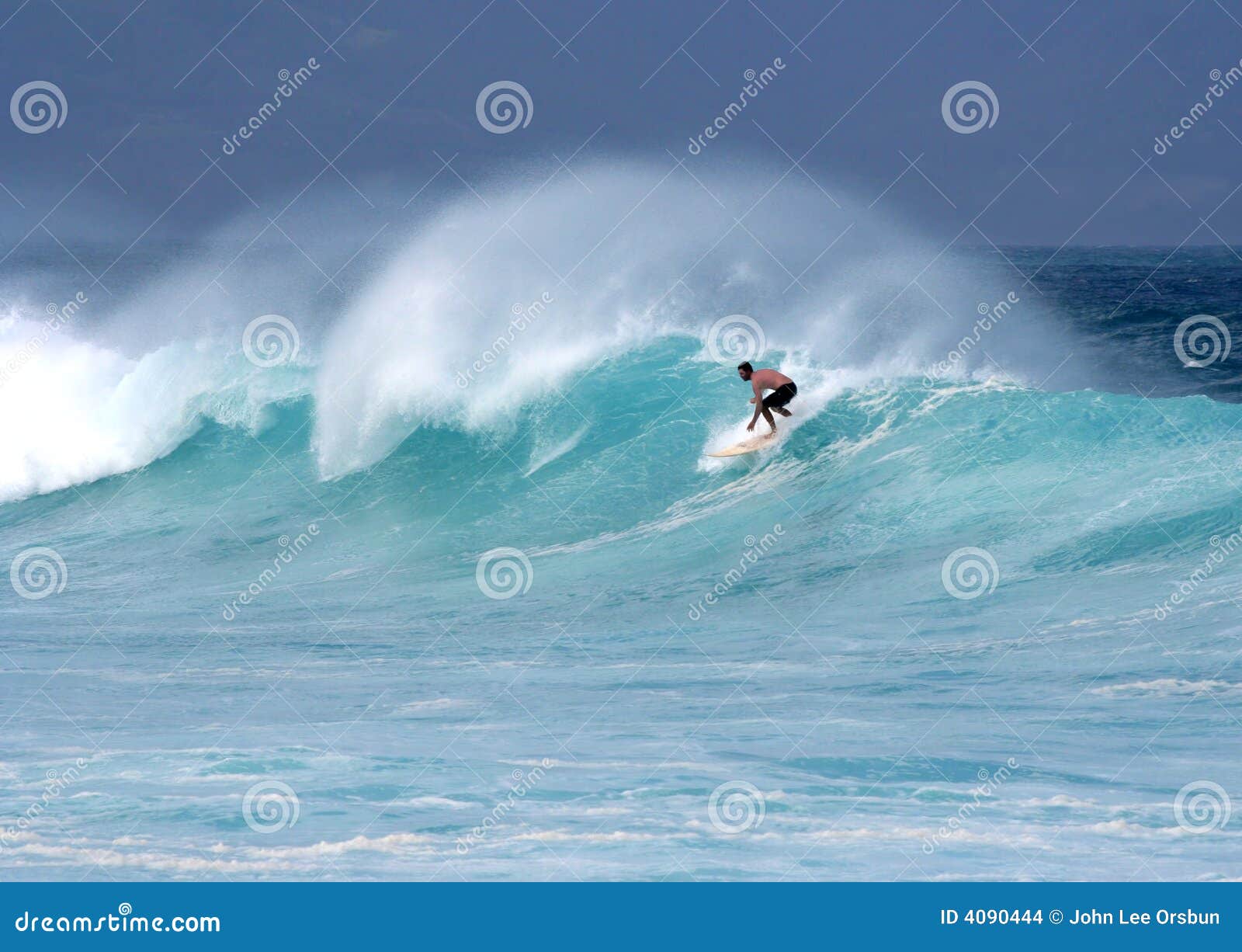 Young Surfer in Windy Wave Spray Stock Photo - Image of island, young ...