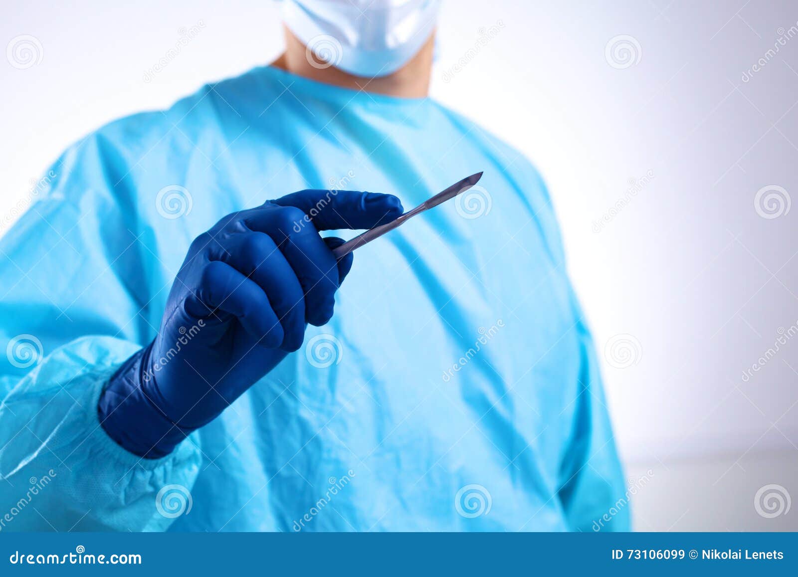 Young Surgeon Holding a Scalpel. Ready for Operation Stock Image ...