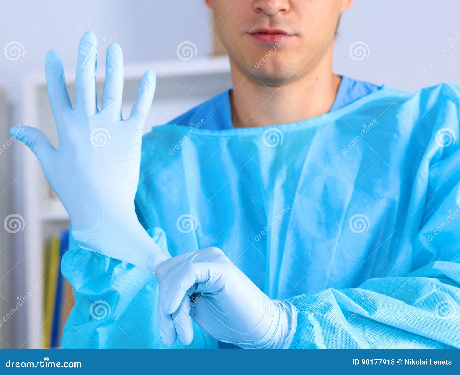 Young Surgeon Holding a Scalpel. Ready for Operation Stock Photo ...