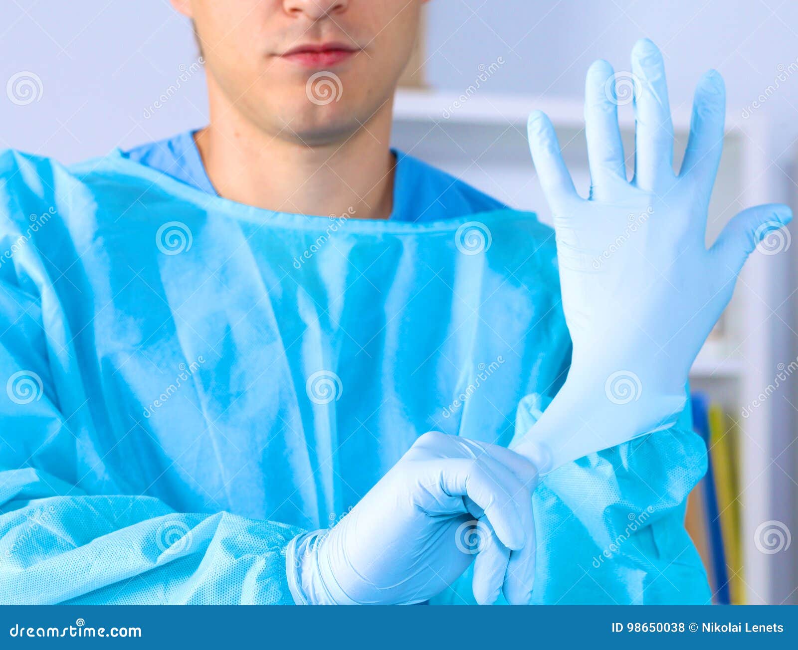 Young Surgeon Holding a Scalpel. Ready for Operation Stock Photo ...