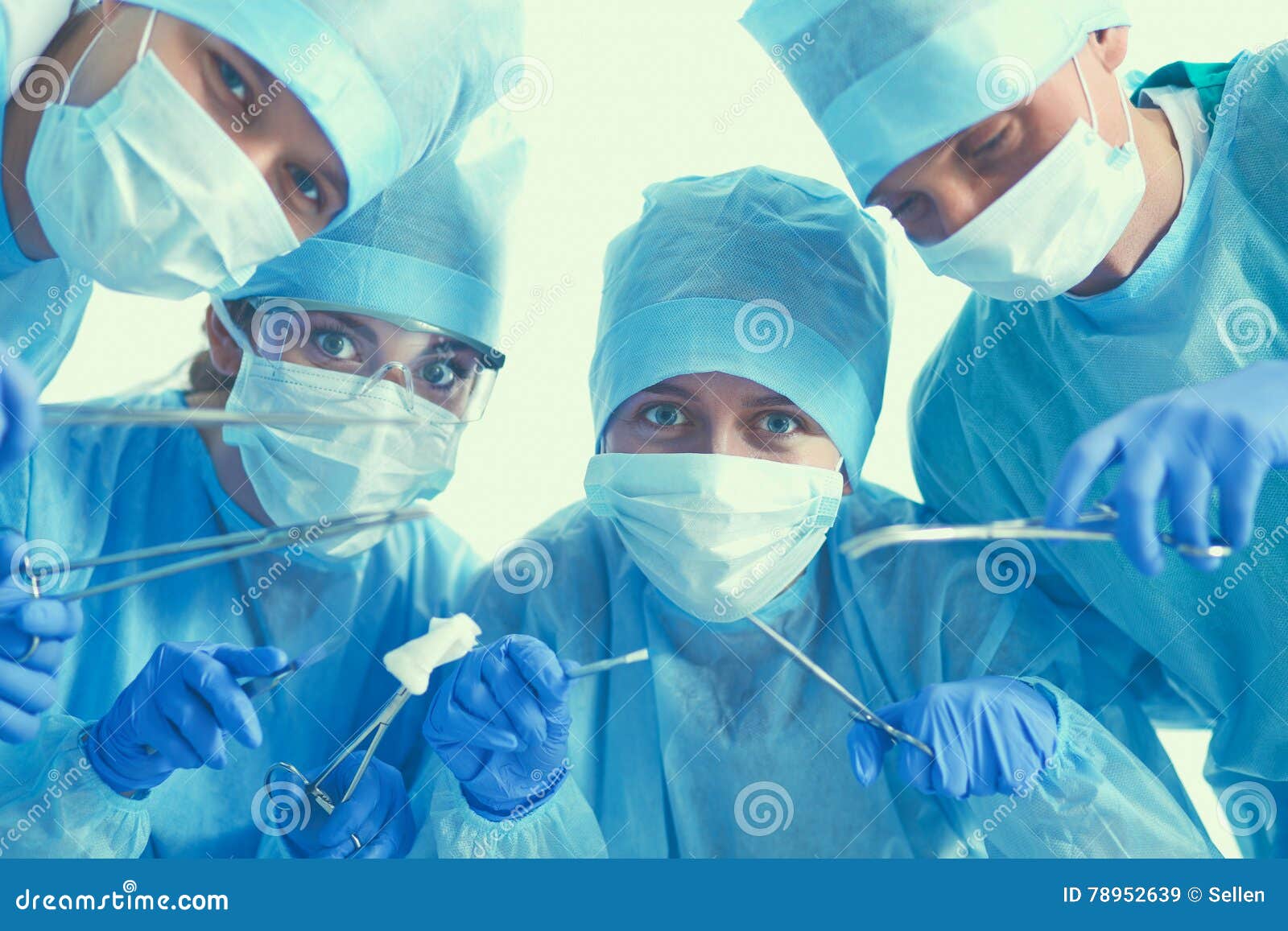 Young Surgery Team in the Operating Room Stock Image - Image of scrub ...