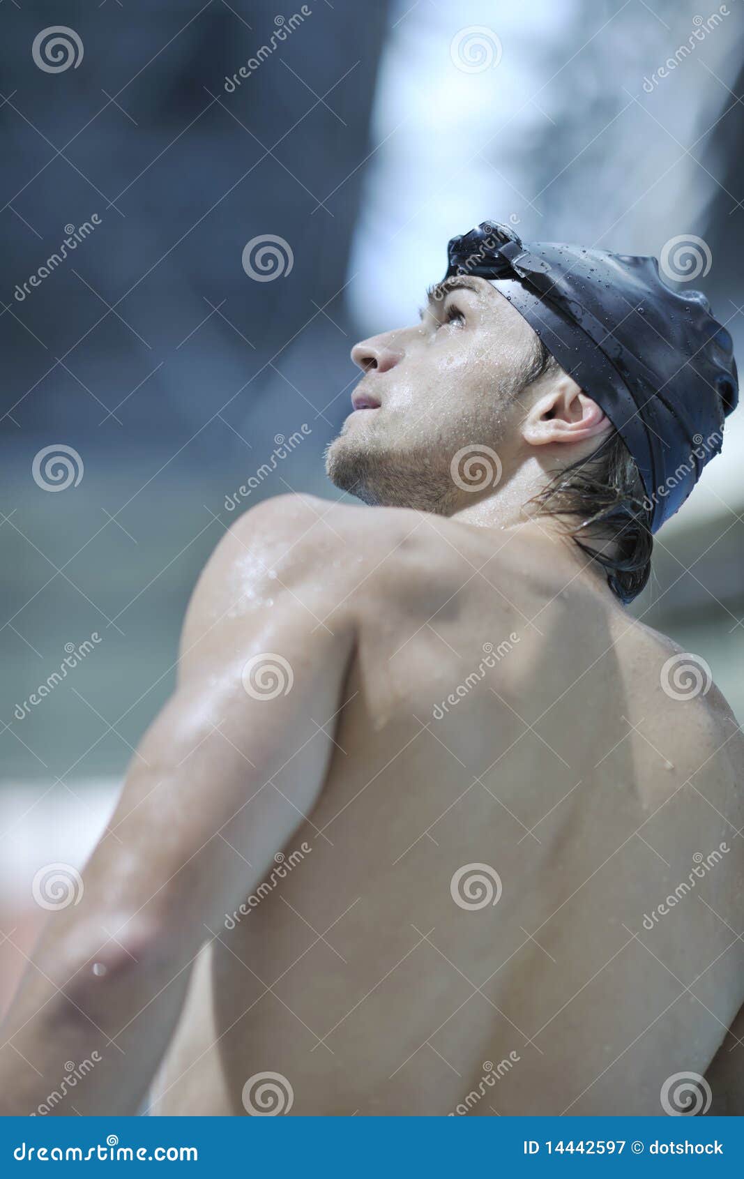 Young Swimmer Ready for Start Stock Image - Image of swimming, strong ...