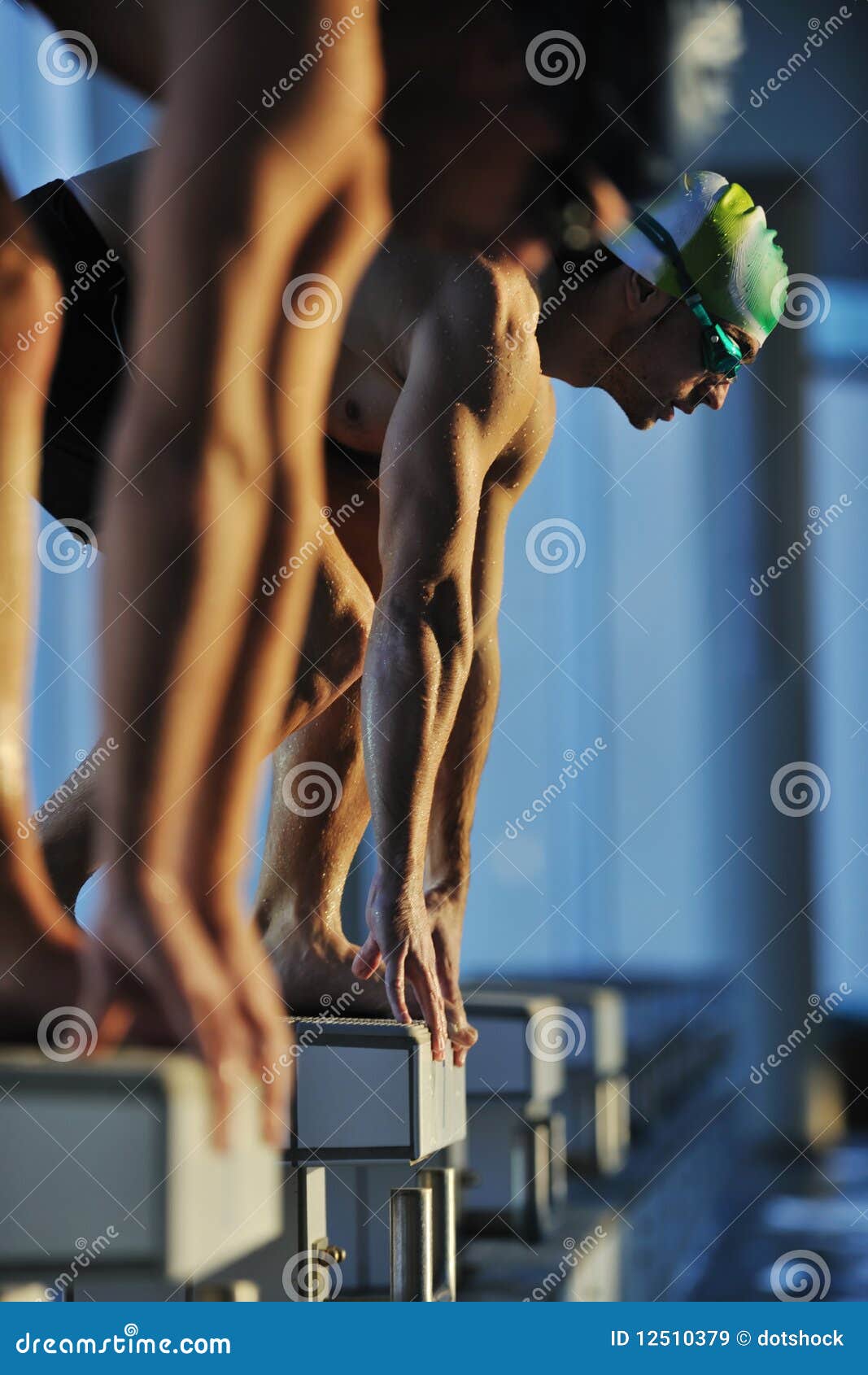Young Swimmmer on Swimming Start Stock Image - Image of action, start ...