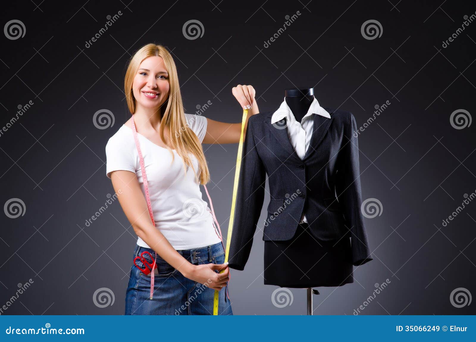 Young tailor stock image. Image of black, equipment, fashion - 35066249