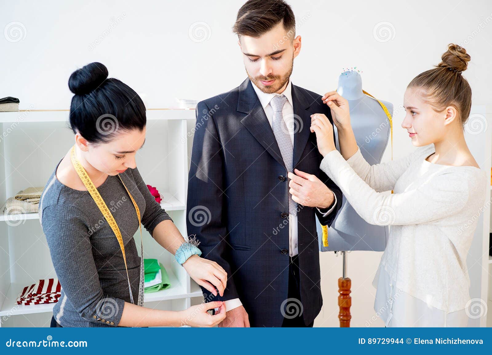 Young tailors at work stock photo. Image of clothes, dressmaker - 89729944