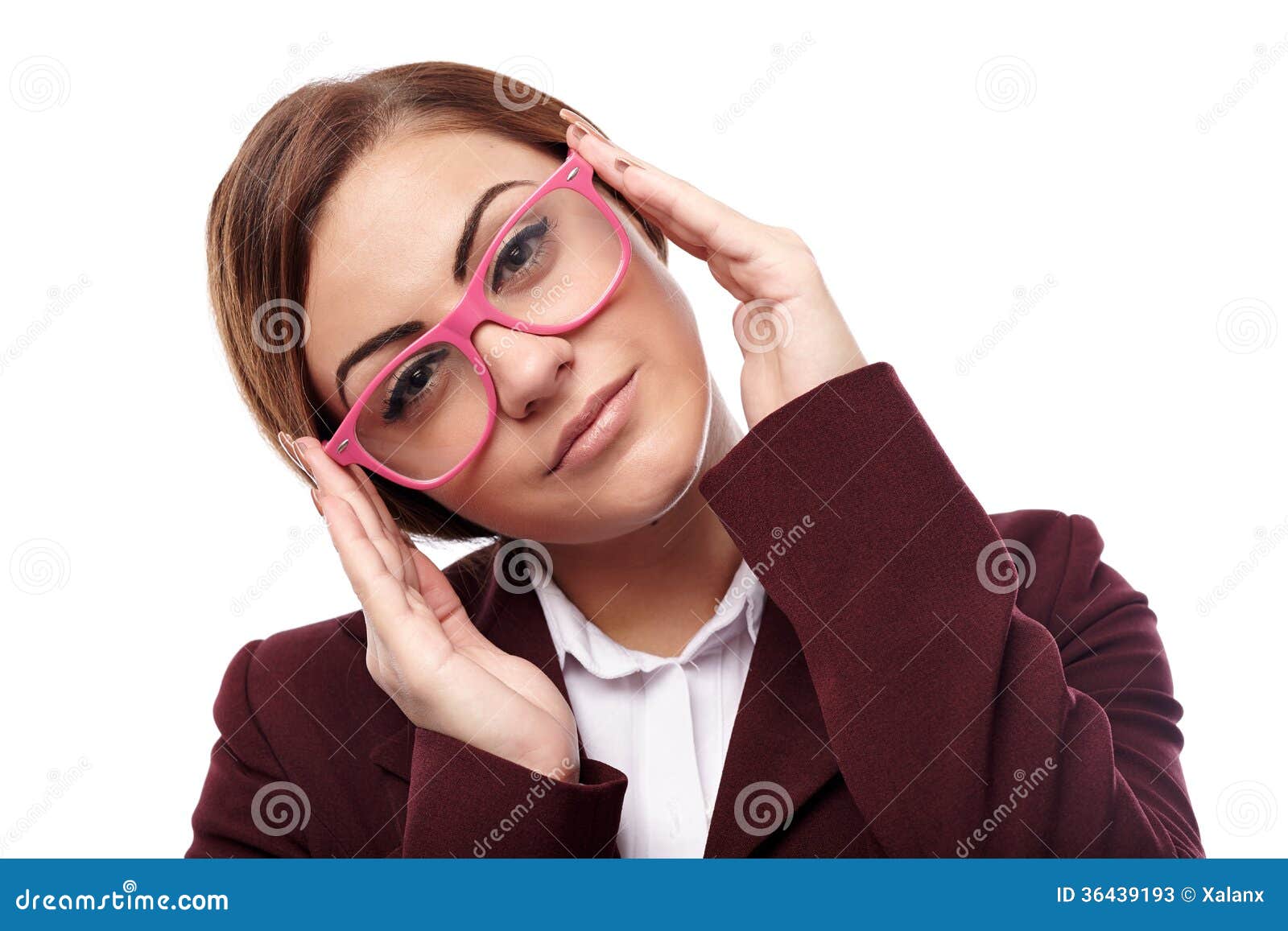 Young teacher with glasses stock image. Image of harsh - 36439193