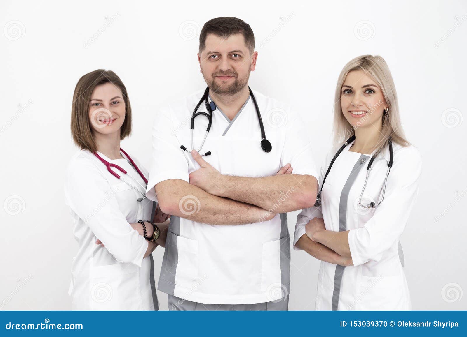 Young team of doctors stock photo. Image of nurse, portrait - 153039370