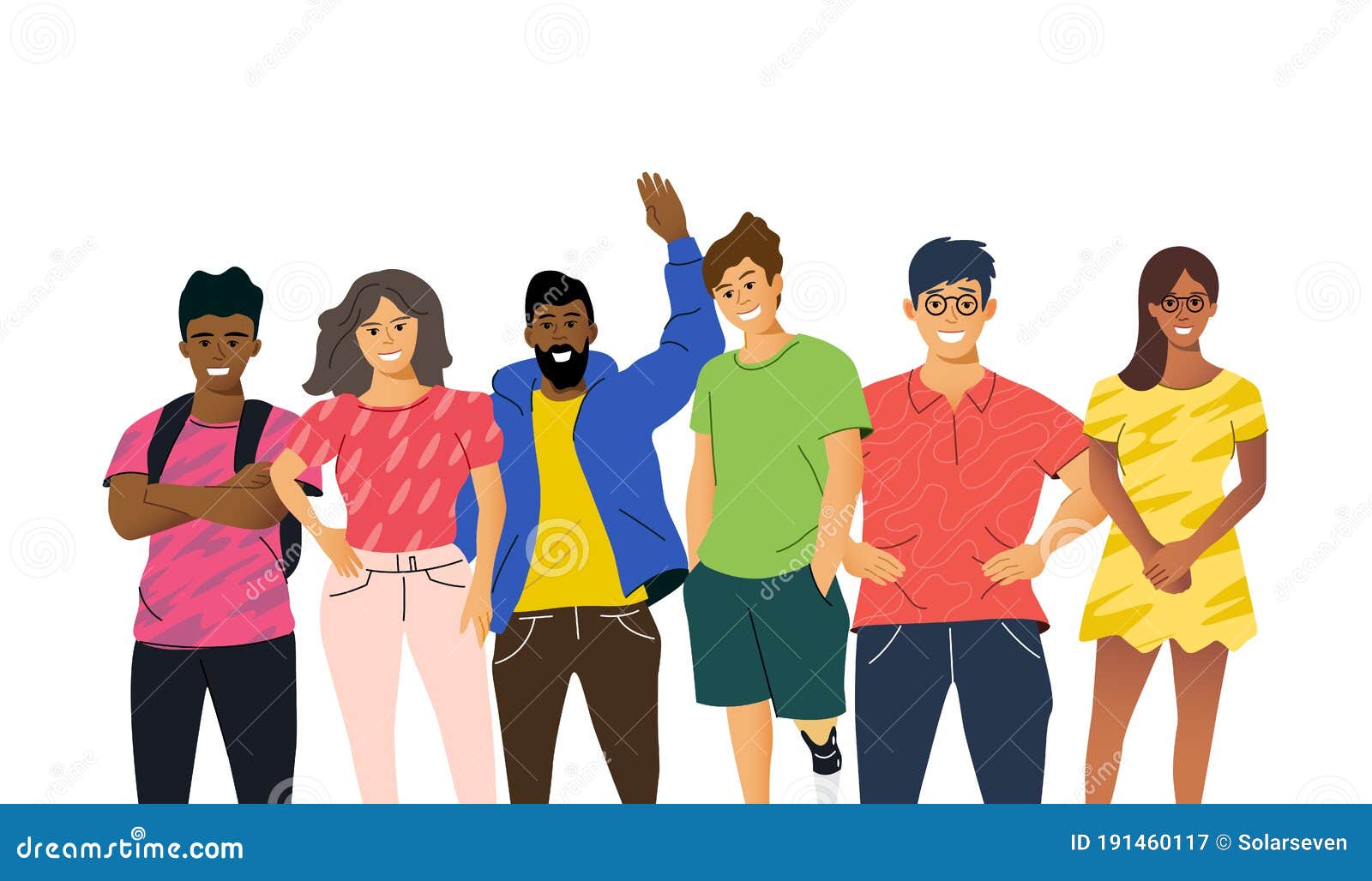 Young Team of Working Professionals Stock Vector - Illustration of ...