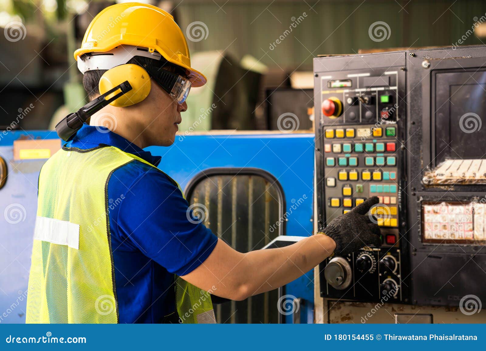 Young Technicians Factory Worker Controlling the Work. Engineer ...