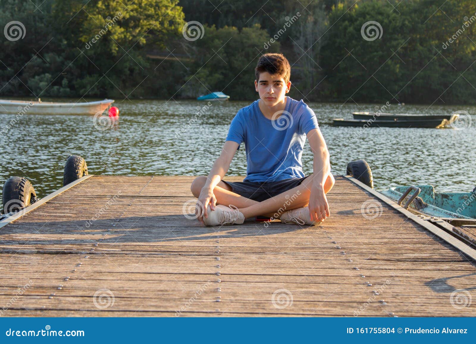 Young or Teen Boy on the Pier Stock Photo - Image of rest, lifestyle ...
