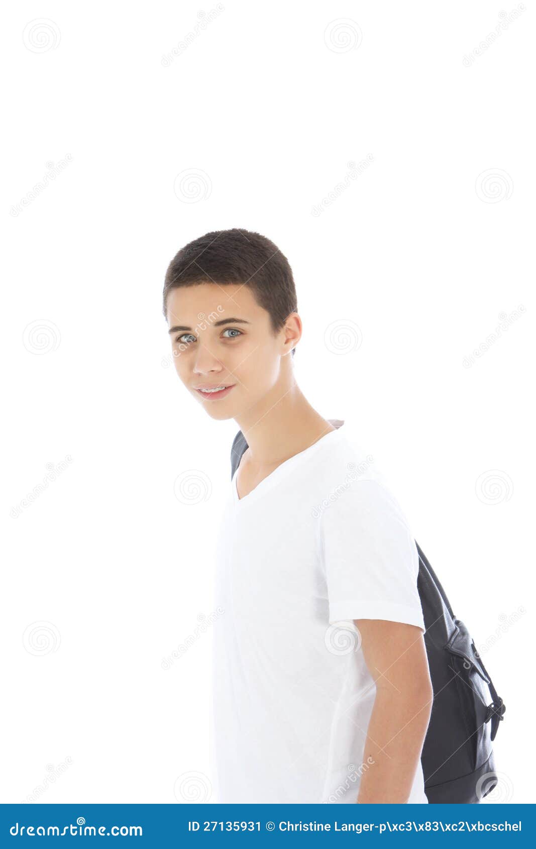 Young Teenage Boy with Kit Bag Stock Image - Image of goodlooking, teen ...