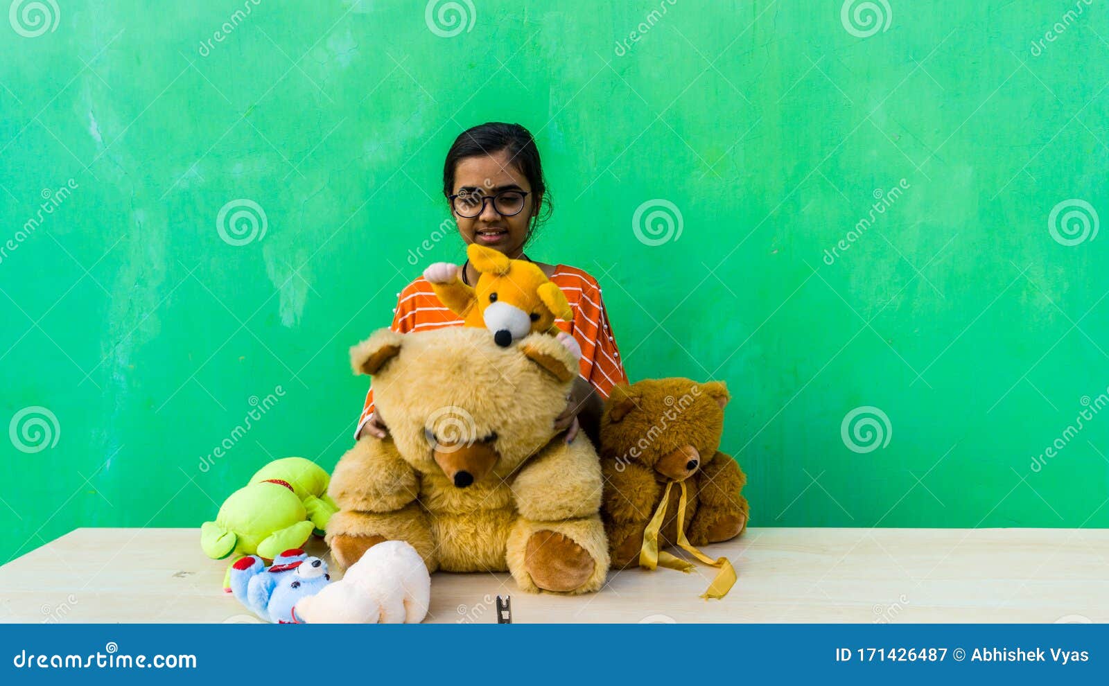 Girl With Teddy Bear Stock Image Image Of Lovable Design 171426487