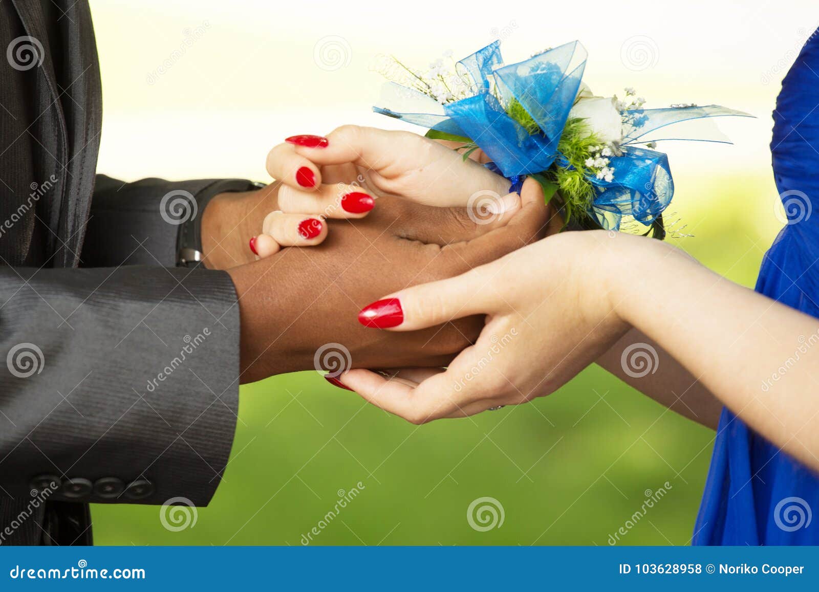 Young Teens Getting Ready for the Prom. Stock Photo - Image of corsage ...
