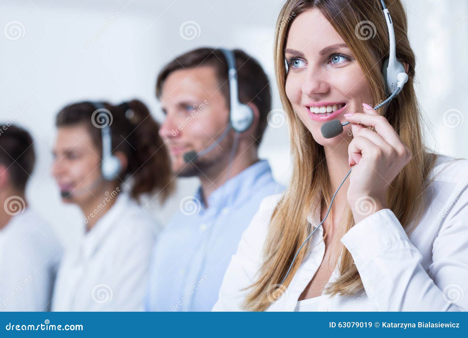 Young Telemarketers and Products Stock Image - Image of occupation ...