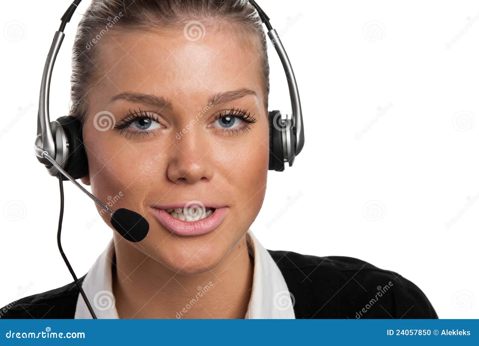 Young telephone operator stock photo. Image of communication - 24057850