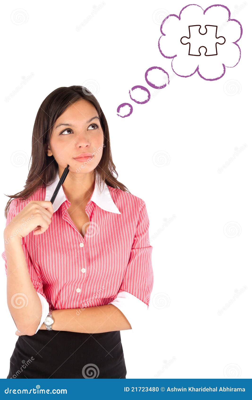Young Thoughtful Business Woman Stock Photo - Image of cheerful, smile ... Young Thoughtful Business Woman Stock Photo - Image of cheerful, smile ...
