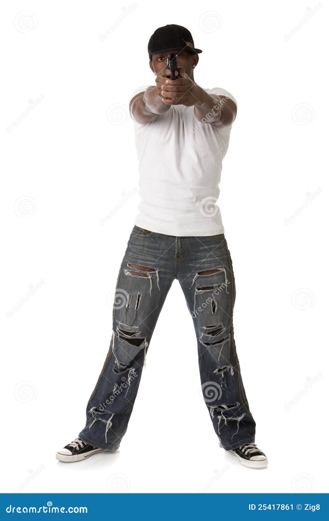 Young thug with a gun stock image. Image of killer, youth - 25417861