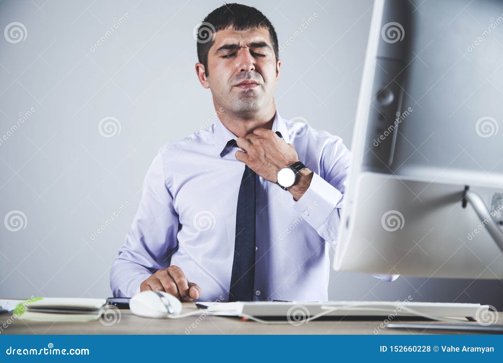 Tired man in office stock photo. Image of worker, professional - 152660228