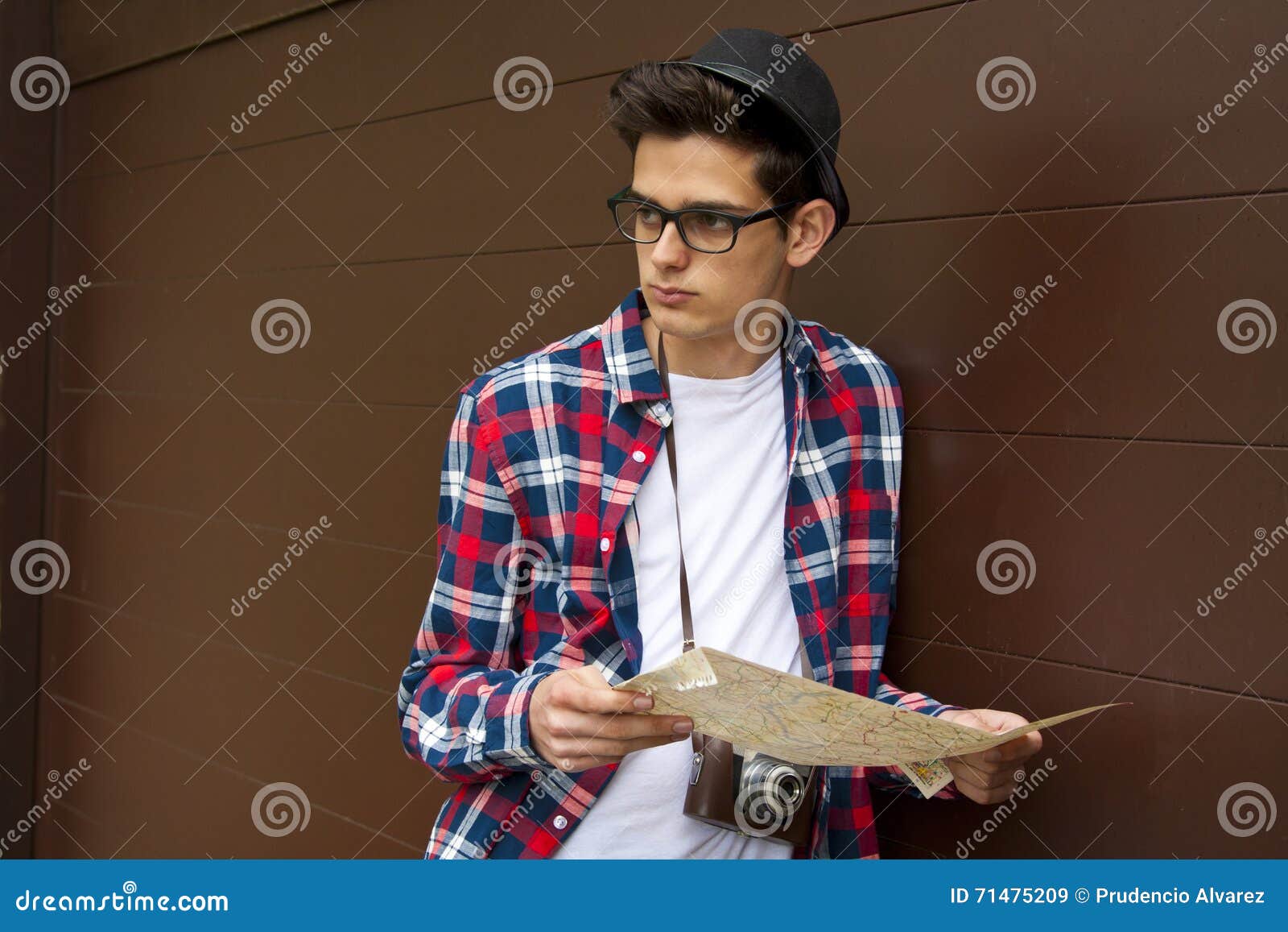 Young traveler stock image. Image of backpacker, happy - 71475209