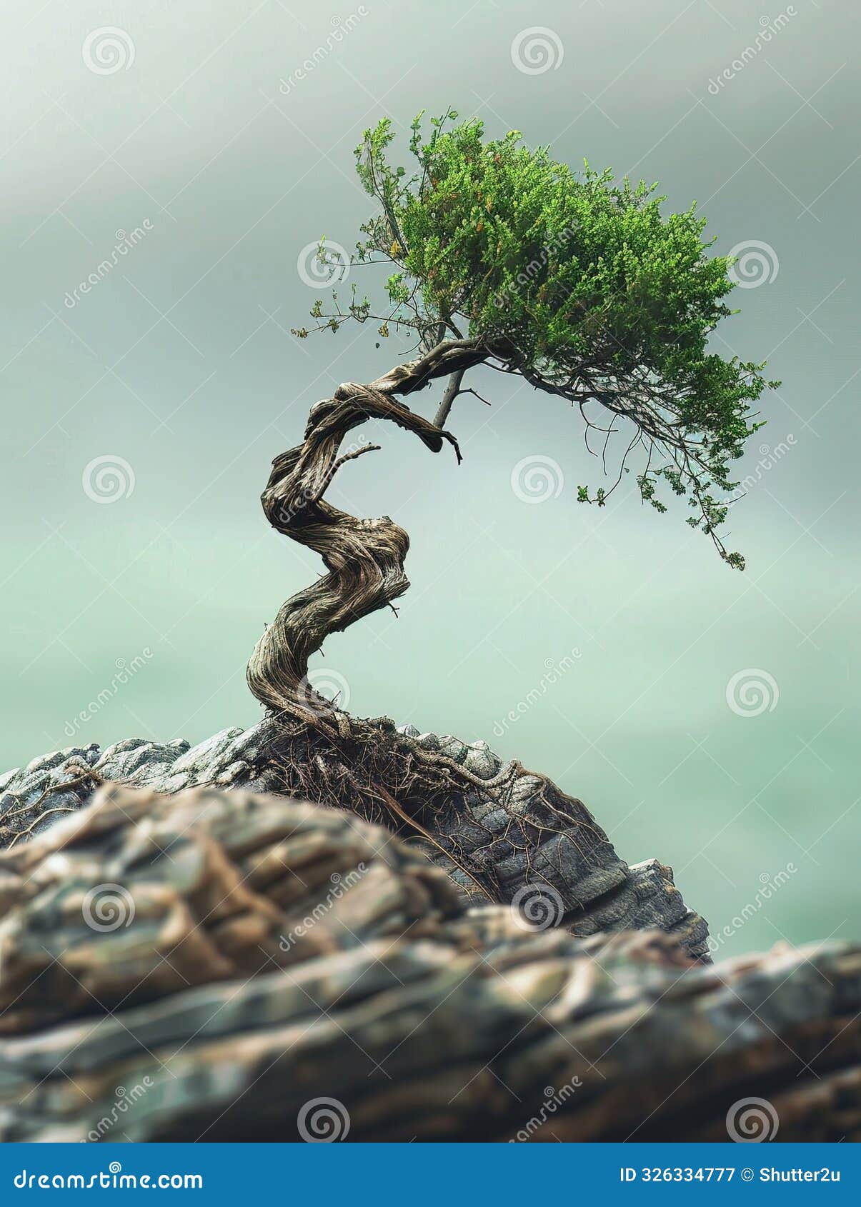 A Young Tree Bending but Not Breaking in the Wind Symbolizing ...