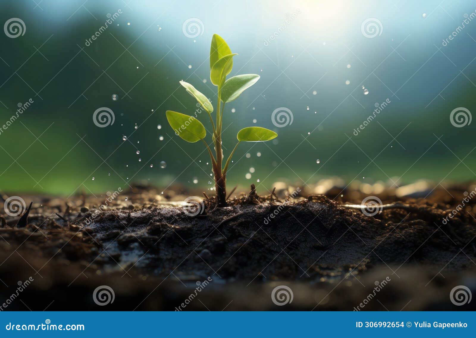 A Young Tree Growing and Dropping Seeds on Soil, Stock Photo - Image of ...