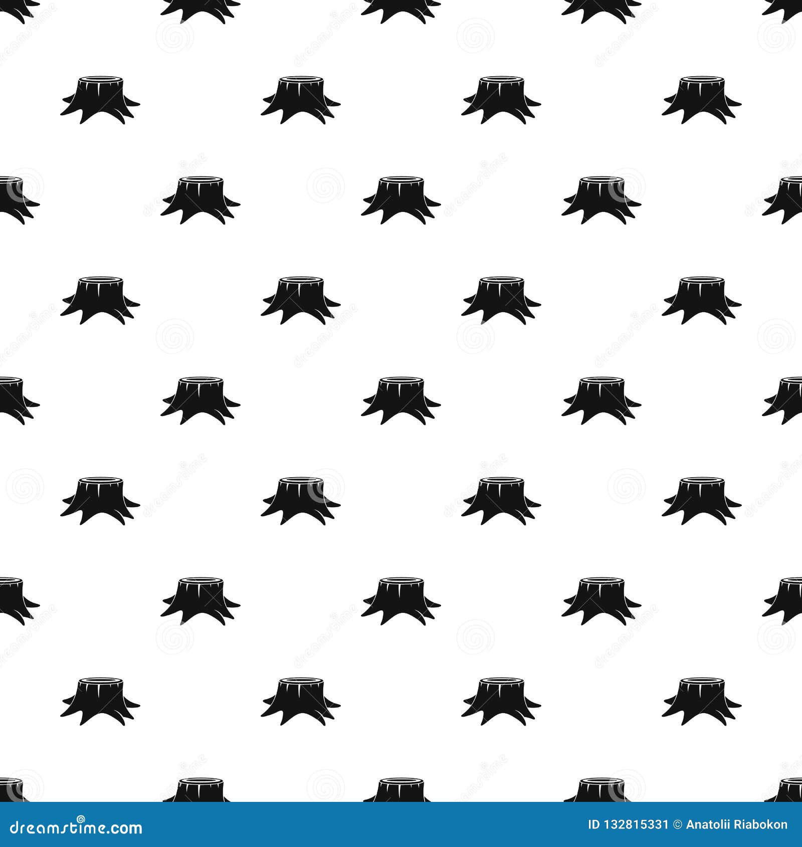 Young Tree Stump Pattern Seamless Vector Stock Vector - Illustration of ...