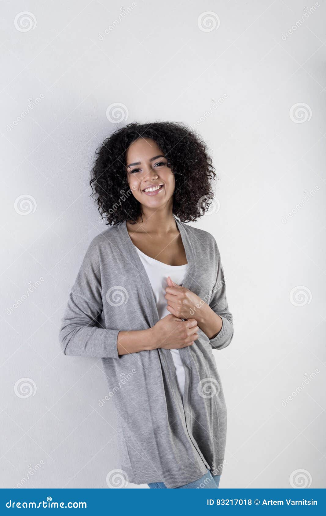 Young trendy woman stock photo. Image of cardigan, portrait - 83217018