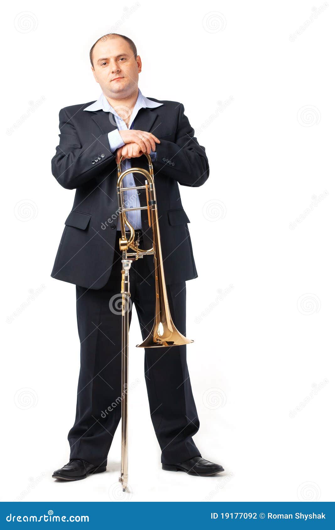 Young Trombone Player stock photo. Image of person, arts - 19177092