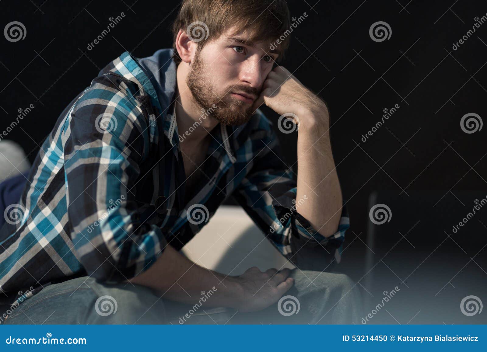 Young unemployed man stock photo. Image of dejected, depressed - 53214450