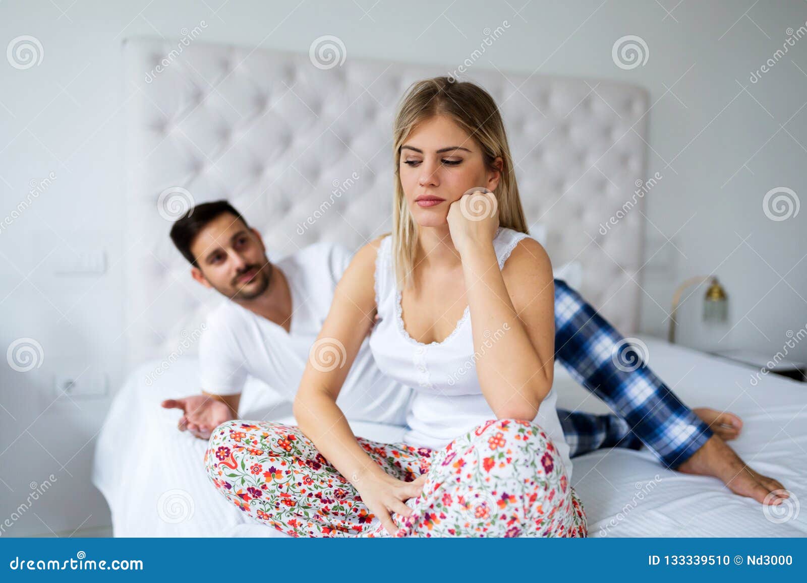 Young Unhappy Couple Having Problems in Relationship Stock Photo ...
